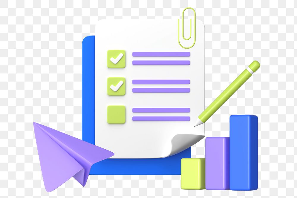 Task list png sticker, 3D | Premium PNG - rawpixel
