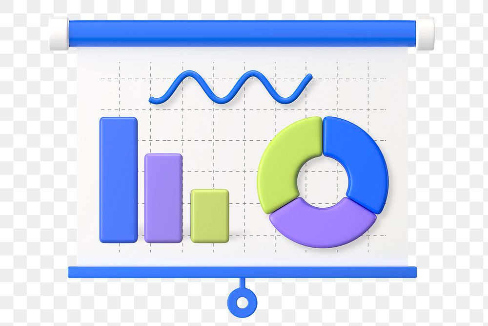 Business presentation png sticker, 3D | Premium PNG - rawpixel