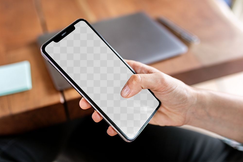 Mobile phone screen png mockup, | Premium PNG - rawpixel