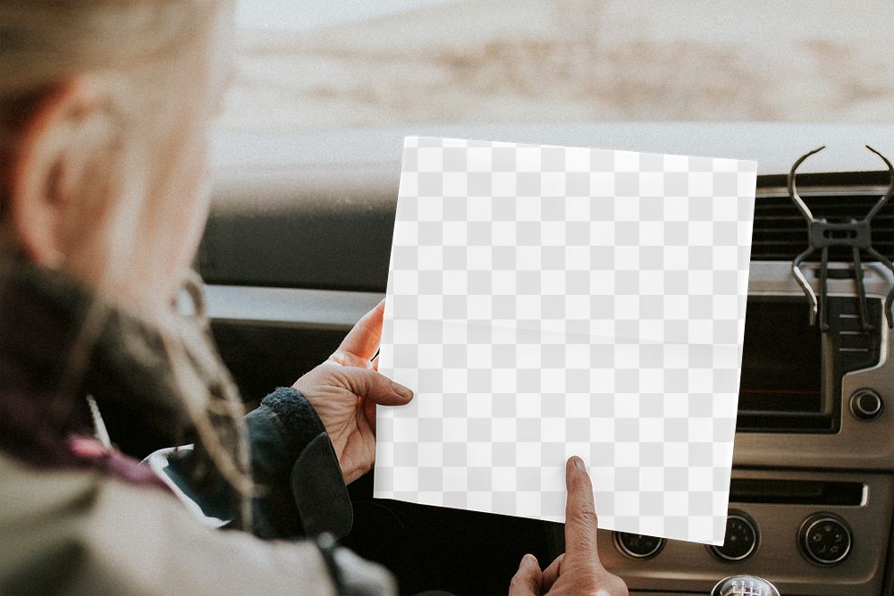 Paper map mockup png held | Free PNG - rawpixel