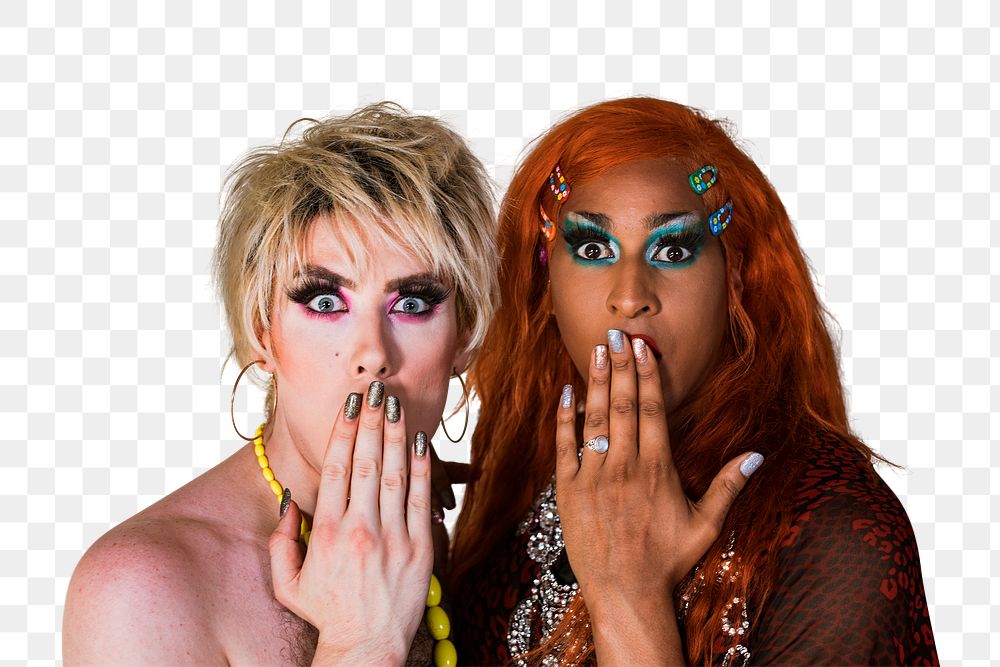 Drag queens png portrait, surprised | Premium PNG - rawpixel