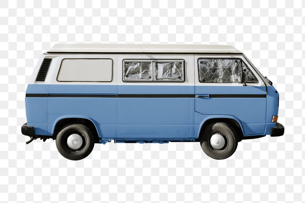 Retro blue van png sticker, | Free PNG Sticker - rawpixel