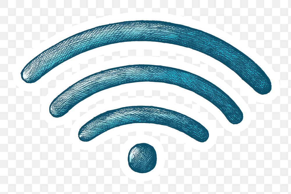 Png wifi blue symbol sticker | Free PNG Sticker - rawpixel