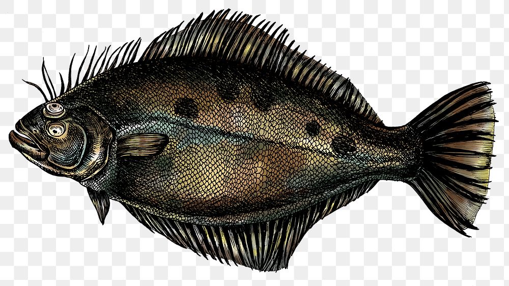 Colorful flounder flatfish isolated png | Free PNG Sticker - rawpixel