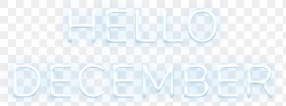 Glowing neon Hello December png | Free PNG Sticker - rawpixel