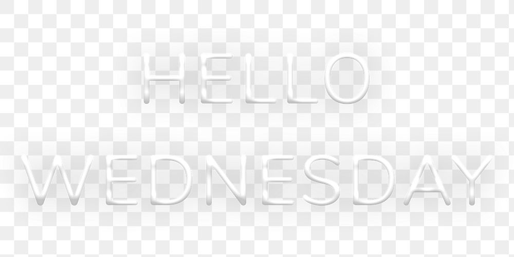 Neon Hello Wednesday png lettering | Free PNG Sticker - rawpixel
