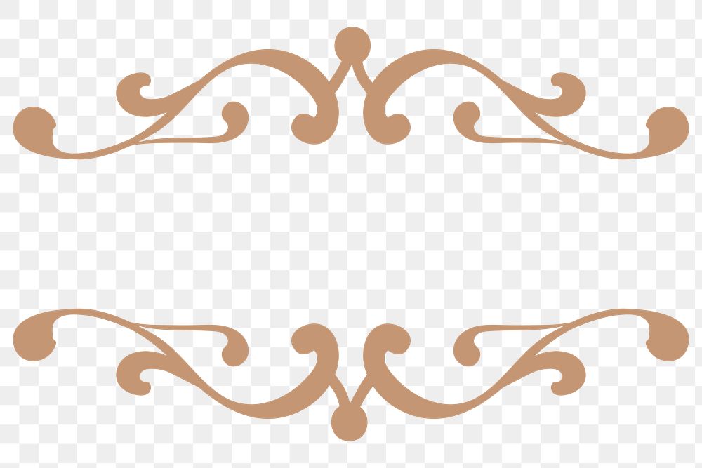 Bronze classy scroll ornaments png | Free PNG - rawpixel
