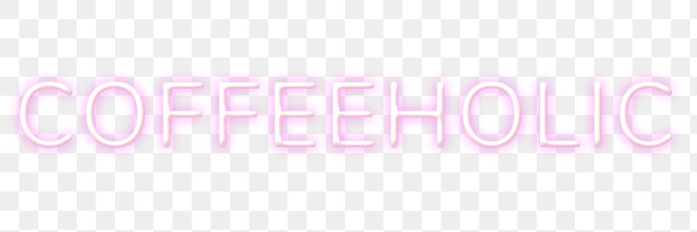 Purple neon sign coffeeholic png | Free PNG Sticker - rawpixel