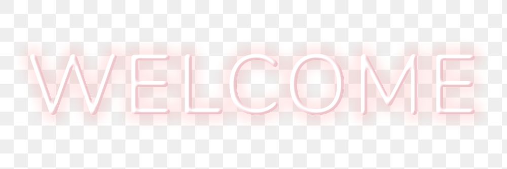 Pink neon welcome png word | Free PNG - rawpixel