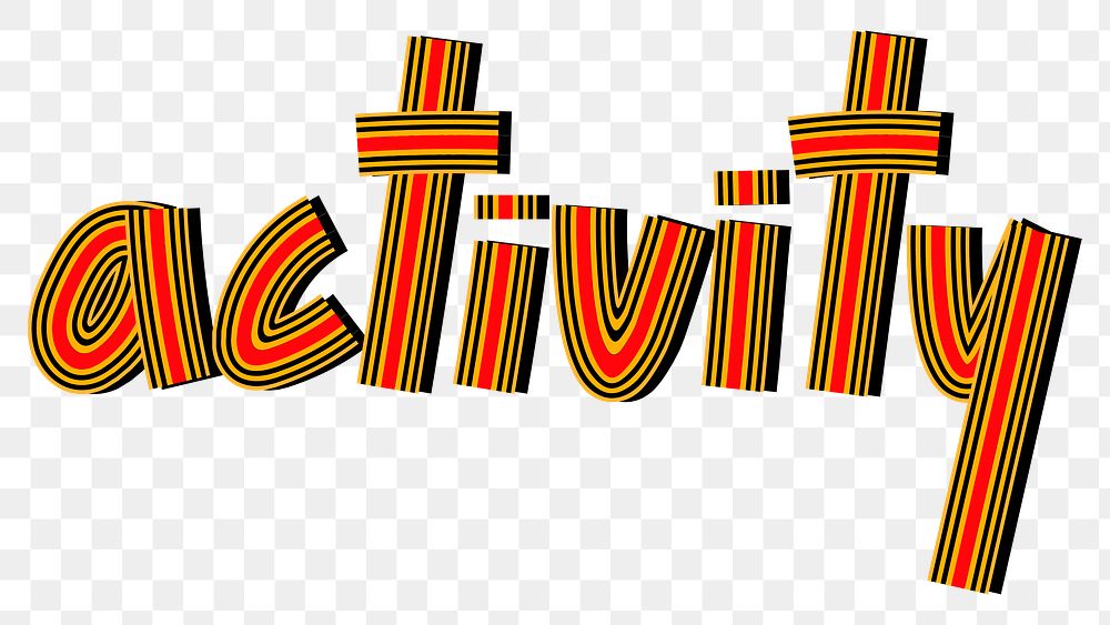 Activity word png hand drawn | Free PNG Sticker - rawpixel