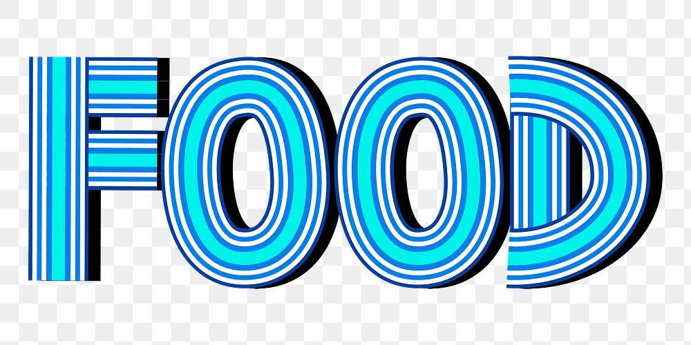 Retro food text png lettering | Free PNG Sticker - rawpixel