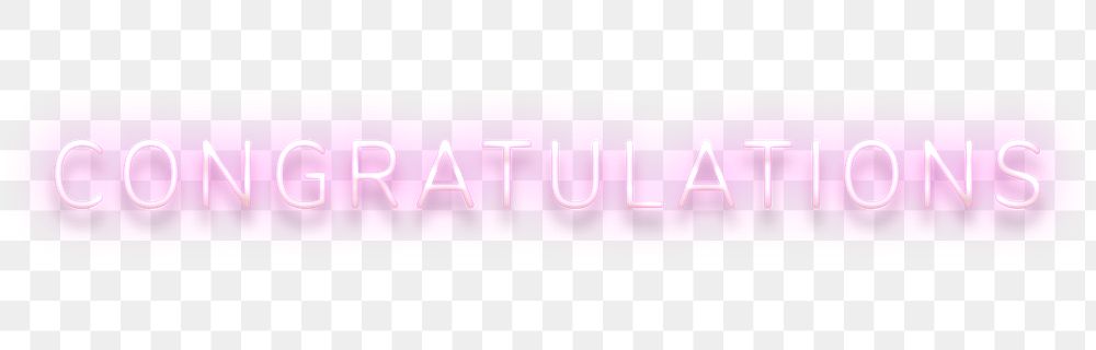 Glowing Congratulations purple neon typography | Free PNG Sticker ...
