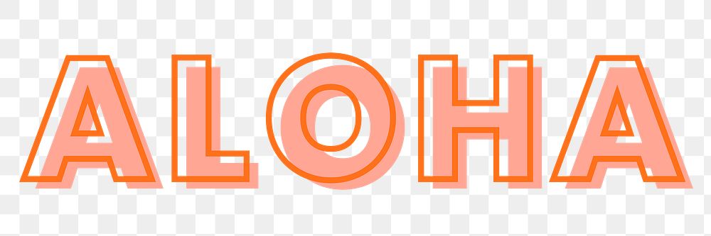 Aloha typography design element | Free PNG Sticker - rawpixel