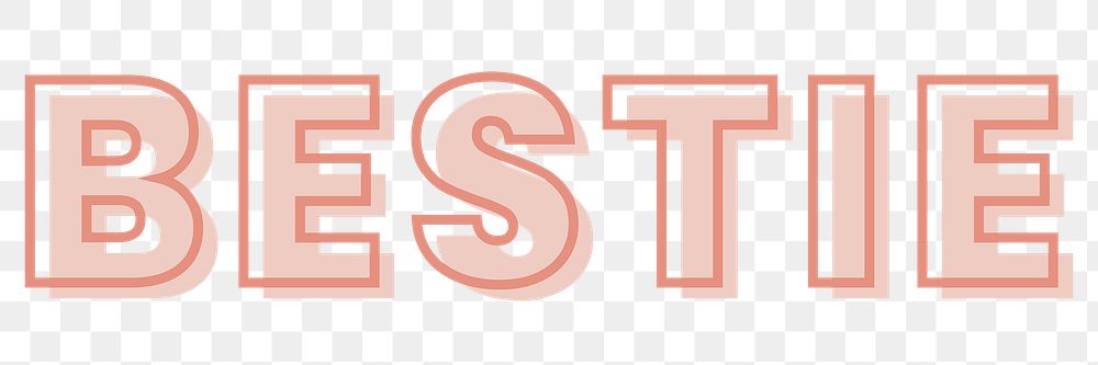 Bestie typography design element | Free PNG Sticker - rawpixel