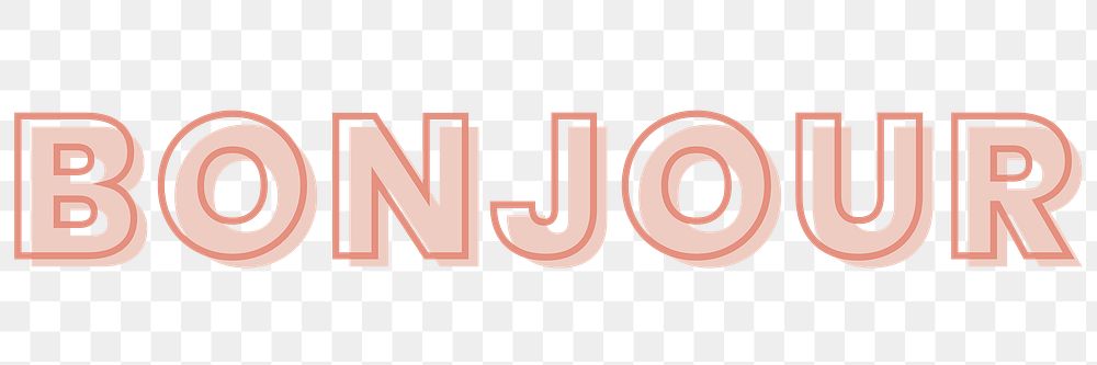 Bonjour typography design element | Free PNG Sticker - rawpixel