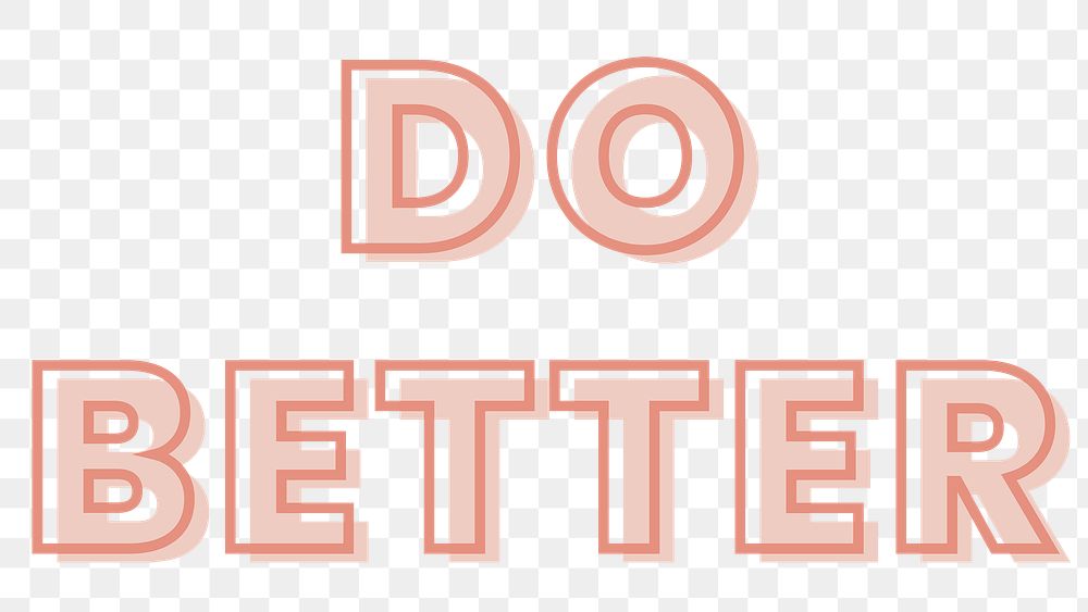 Do better typography design element | Free PNG Sticker - rawpixel