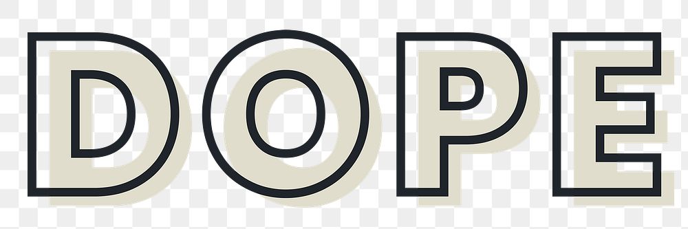 Dope typography design element | Free PNG Sticker - rawpixel