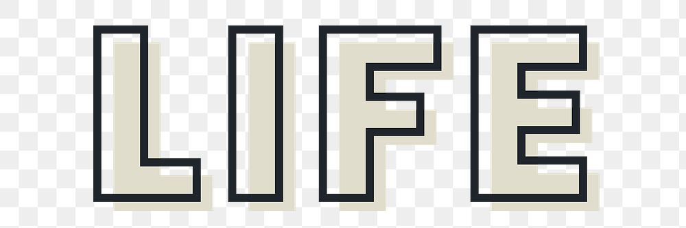 Life typography design element | Free PNG Sticker - rawpixel
