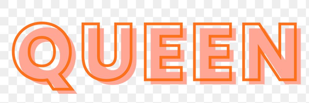 Queen typography design element | Free PNG Sticker - rawpixel