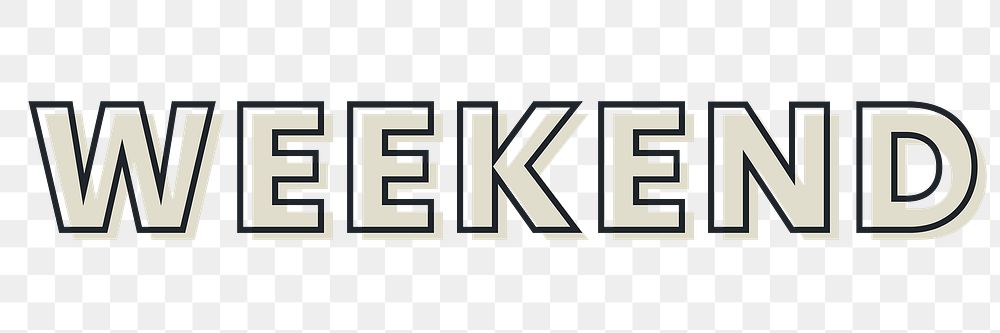 Weekend typography design element | Free PNG Sticker - rawpixel