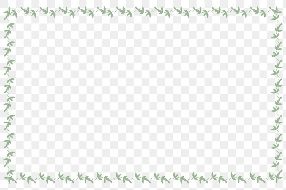 Rectangle green leafy frame design | Free PNG - rawpixel
