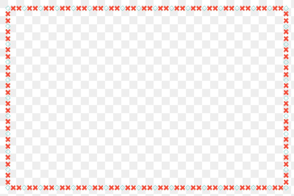 Red and blue patterned frame | Free PNG - rawpixel