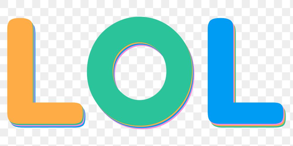 Word png Lol text typography | Free PNG Sticker - rawpixel