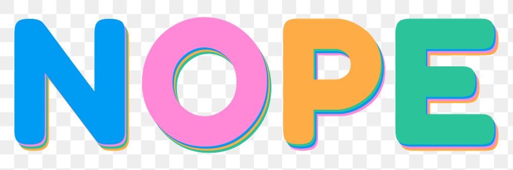 Word nope png text typography | Free PNG Sticker - rawpixel