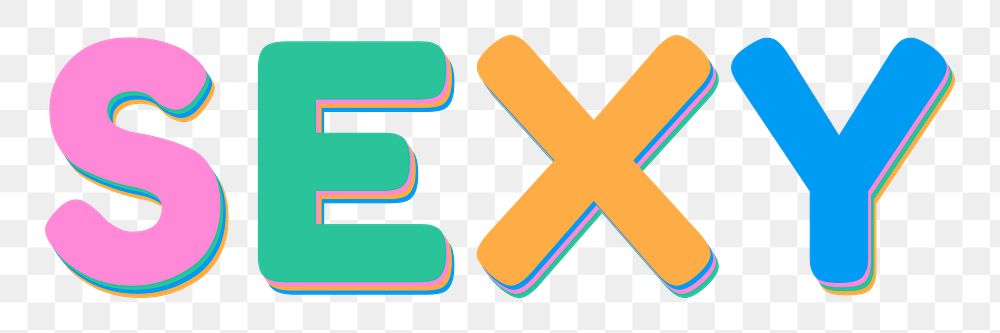 Png sexy bold text typography | Free PNG Sticker - rawpixel