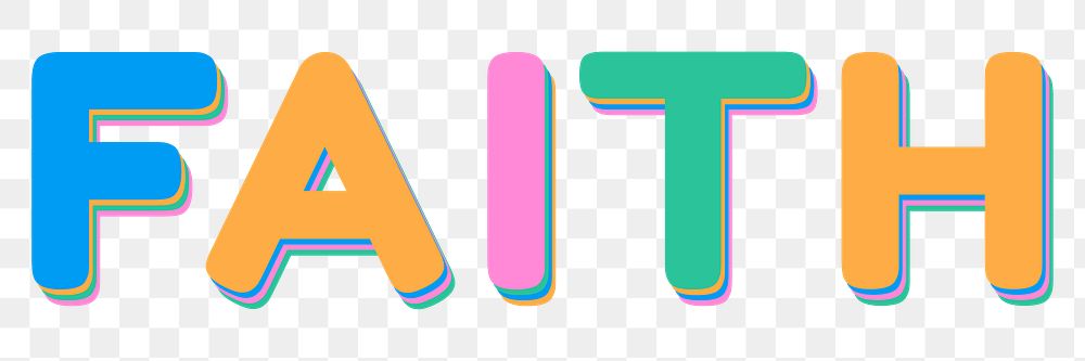 Faith png bold text typography | Free PNG Sticker - rawpixel