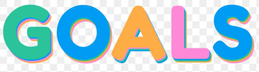 Goals png text typography font | Free PNG Sticker - rawpixel