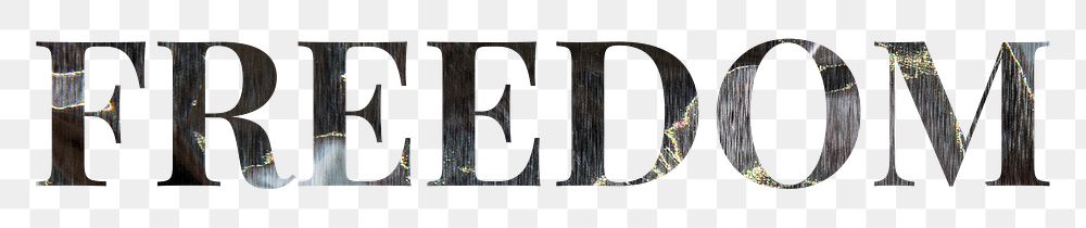 Freedom word art typography png | Free PNG Sticker - rawpixel