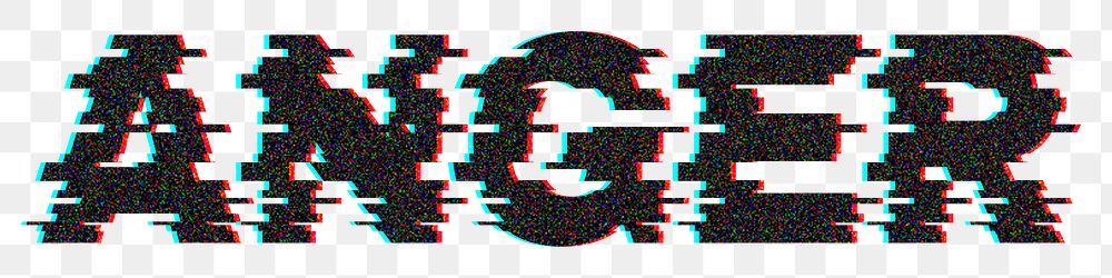 Black blurred word ANGER typography | Free PNG Sticker - rawpixel