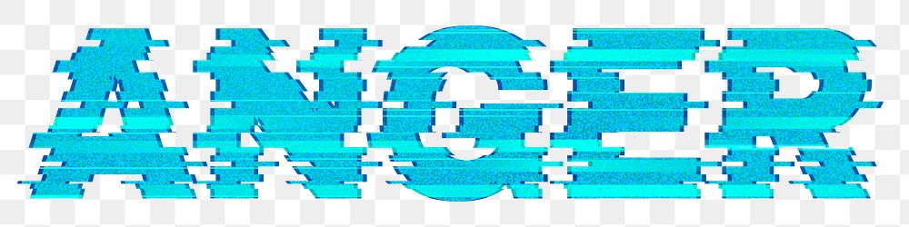 Blue blurred word ANGER typography | Free PNG Sticker - rawpixel