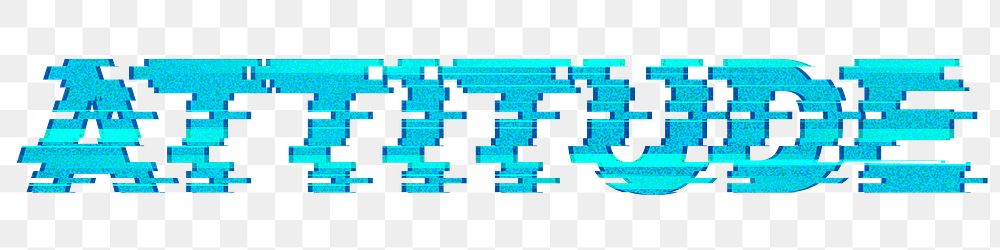 Blue blurred word ATTITUDE typography | Free PNG Sticker - rawpixel
