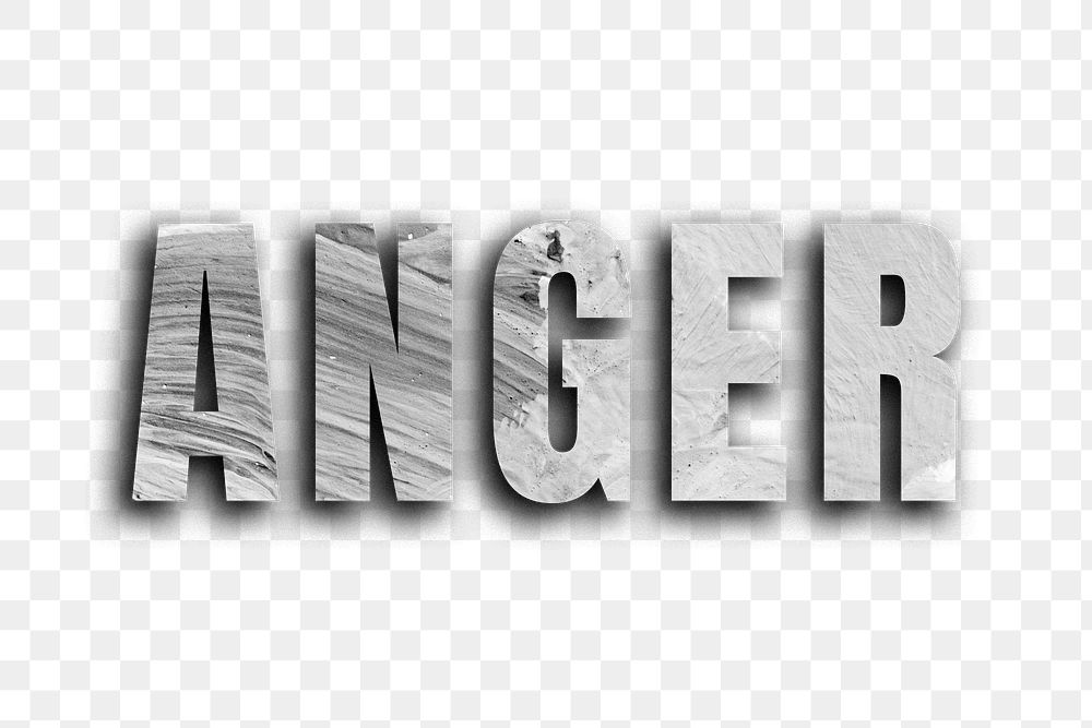 Anger uppercase letters typography design | Free PNG Sticker - rawpixel