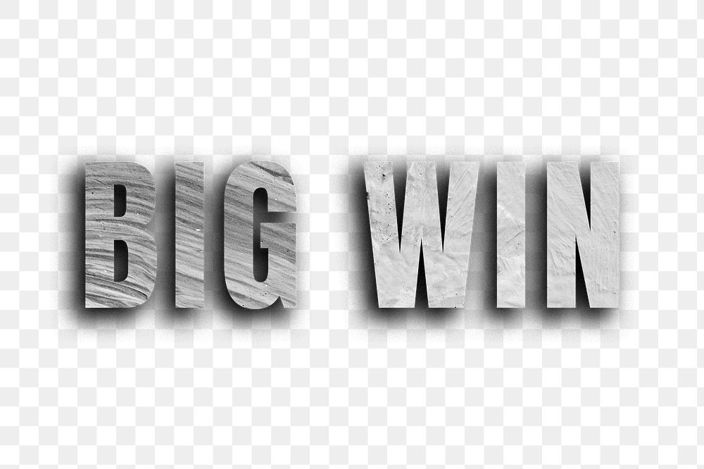 Big win uppercase letters typography | Free PNG Sticker - rawpixel