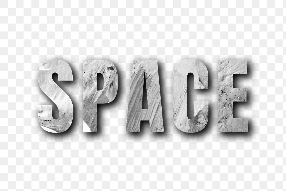 Space uppercase letters typography design | Free PNG Sticker - rawpixel