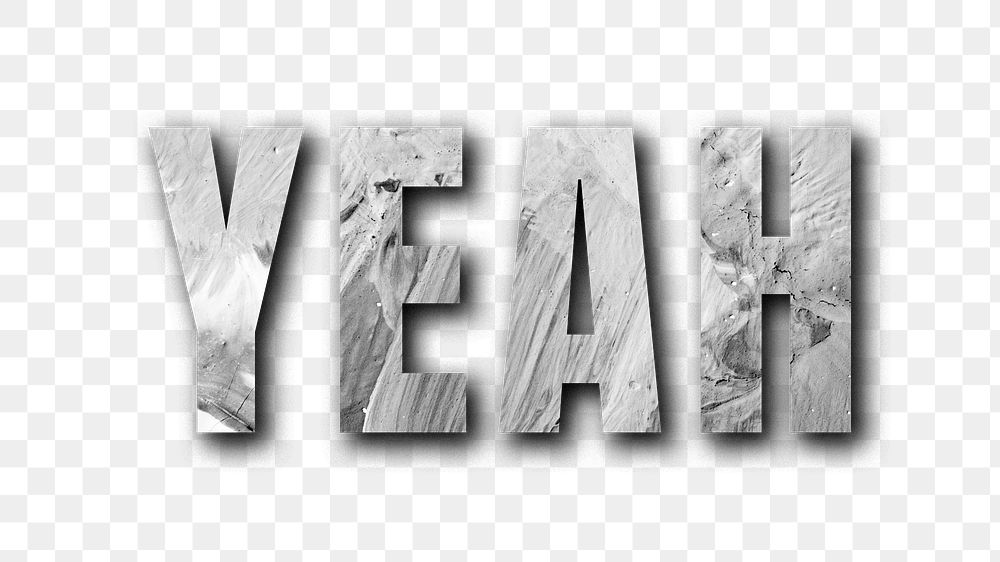 Yeah uppercase letters typography design | Free PNG Sticker - rawpixel