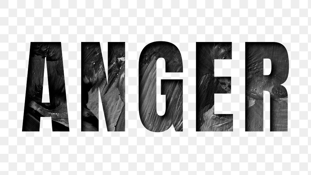 Anger uppercase letters typography design | Free PNG Sticker - rawpixel