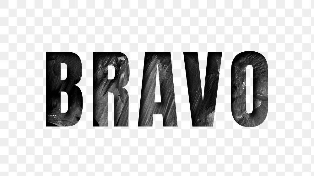 Bravo uppercase letters typography design | Free PNG Sticker - rawpixel