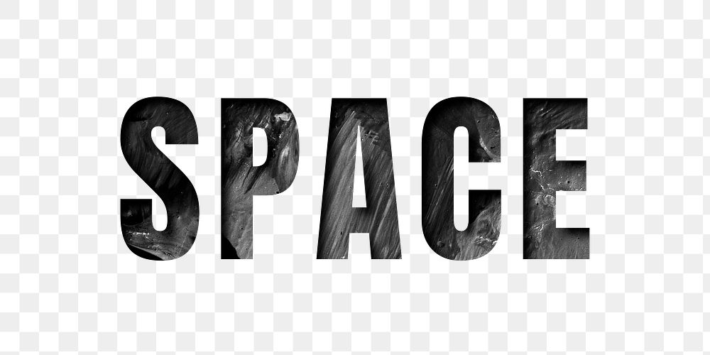 Space uppercase letters typography design | Free PNG Sticker - rawpixel