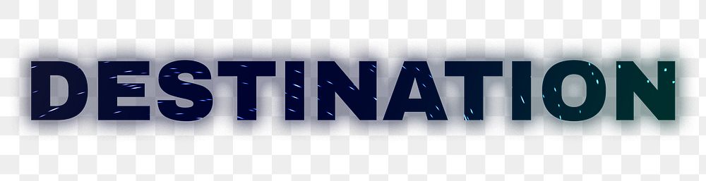 Transparent futuristic neon destination text | Free PNG Sticker - rawpixel