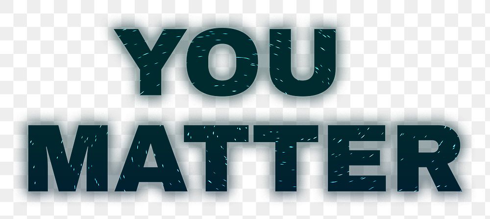 You matter neon font transparent | Free PNG Sticker - rawpixel