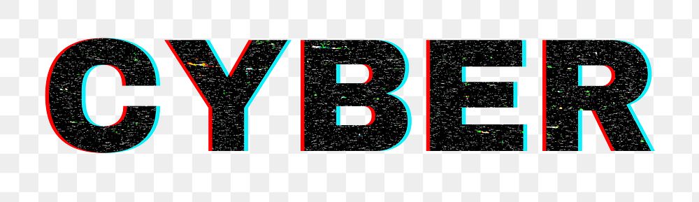 Blurred word CYBER png typography | Free PNG Sticker - rawpixel