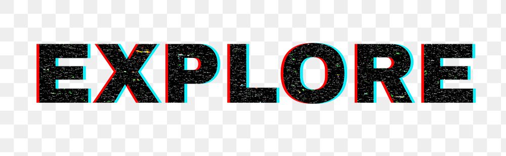 Blurred EXPLORE png typography word | Free PNG Sticker - rawpixel
