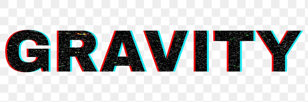 Blurred GRAVITY png typography word | Free PNG Sticker - rawpixel