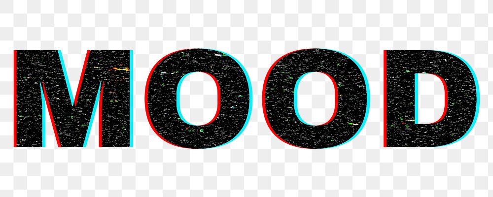 Blurred MOOD png black typography | Free PNG Sticker - rawpixel