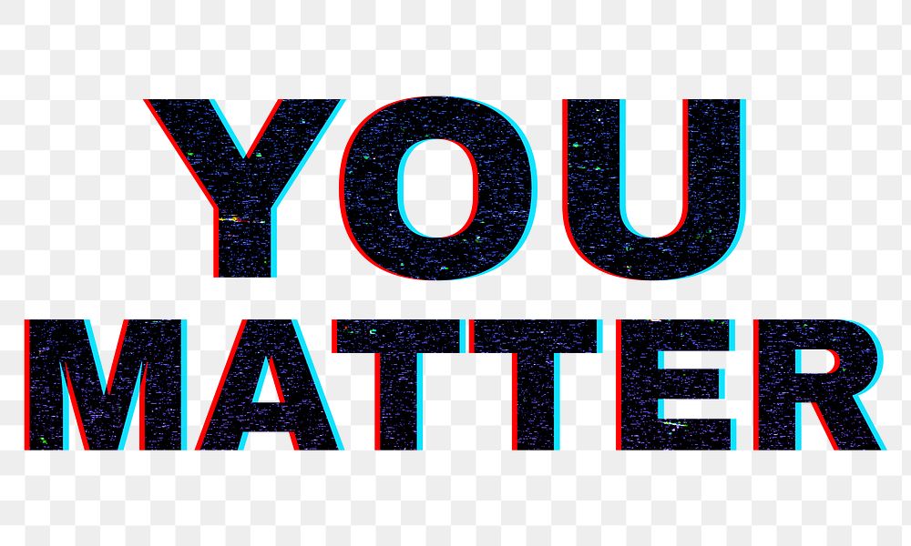 You matter neon font transparent | Free PNG Sticker - rawpixel