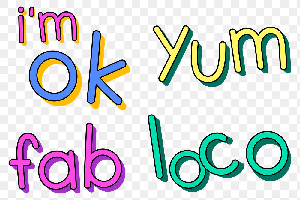 Trendy slang typography design element | Premium PNG - rawpixel